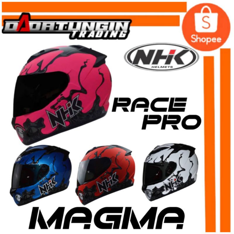 NHK Helmet Race Pro Magma Full Face Single Visor | Shopee Philippines