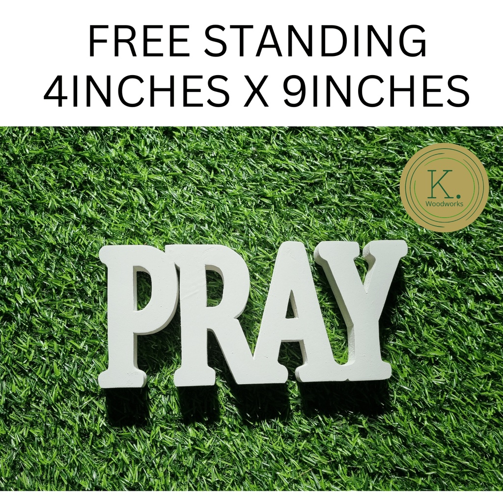 Free standing wood sign PRAY | Shopee Philippines