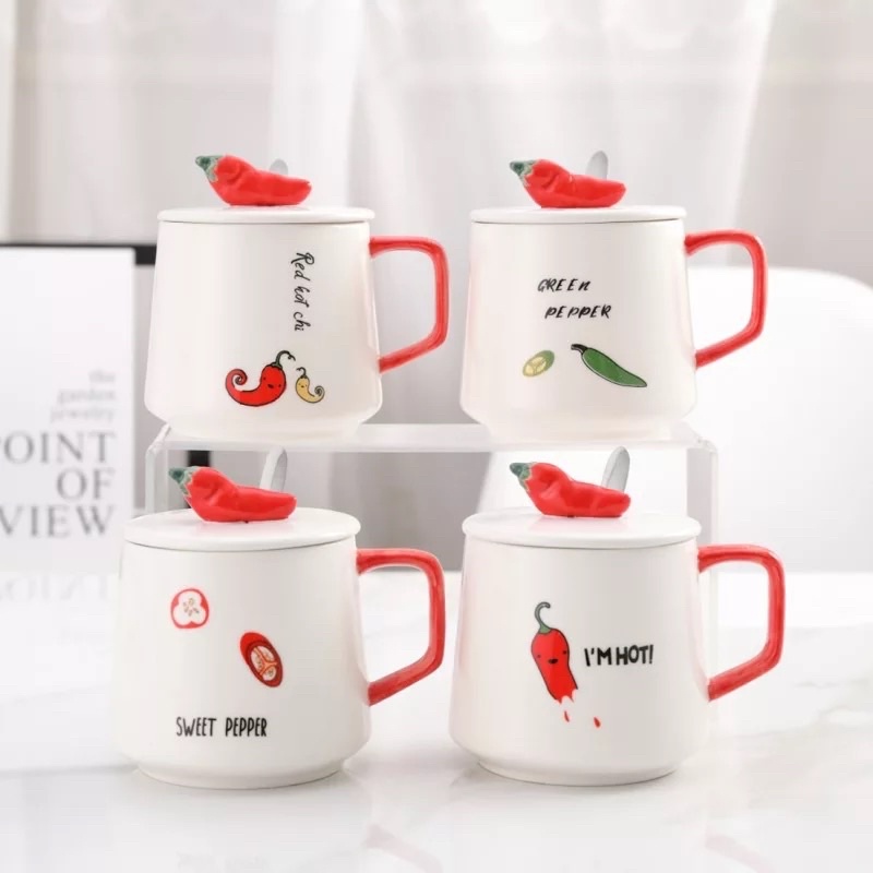 Chili Hot and Spicy Ceramic Cup Mug 350ml | Shopee Philippines