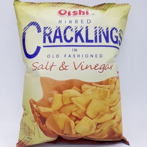Oishi Ribbed Cracklings Salt And Vinegar 90g | Shopee Philippines