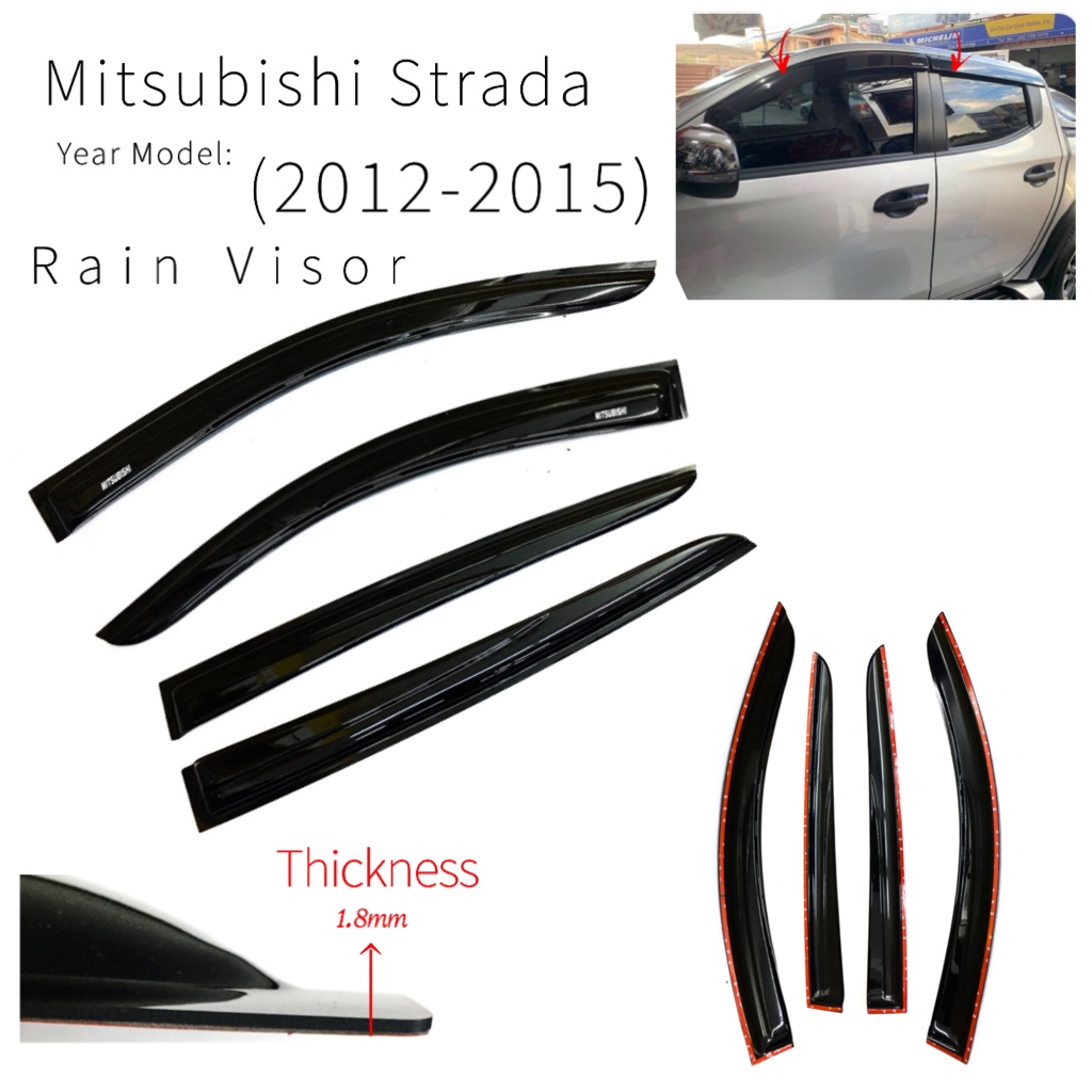 OC MITSUBISHI STRADA 2012 2013 2014 2015 RAIN VISOR WINDOW VISOR ...