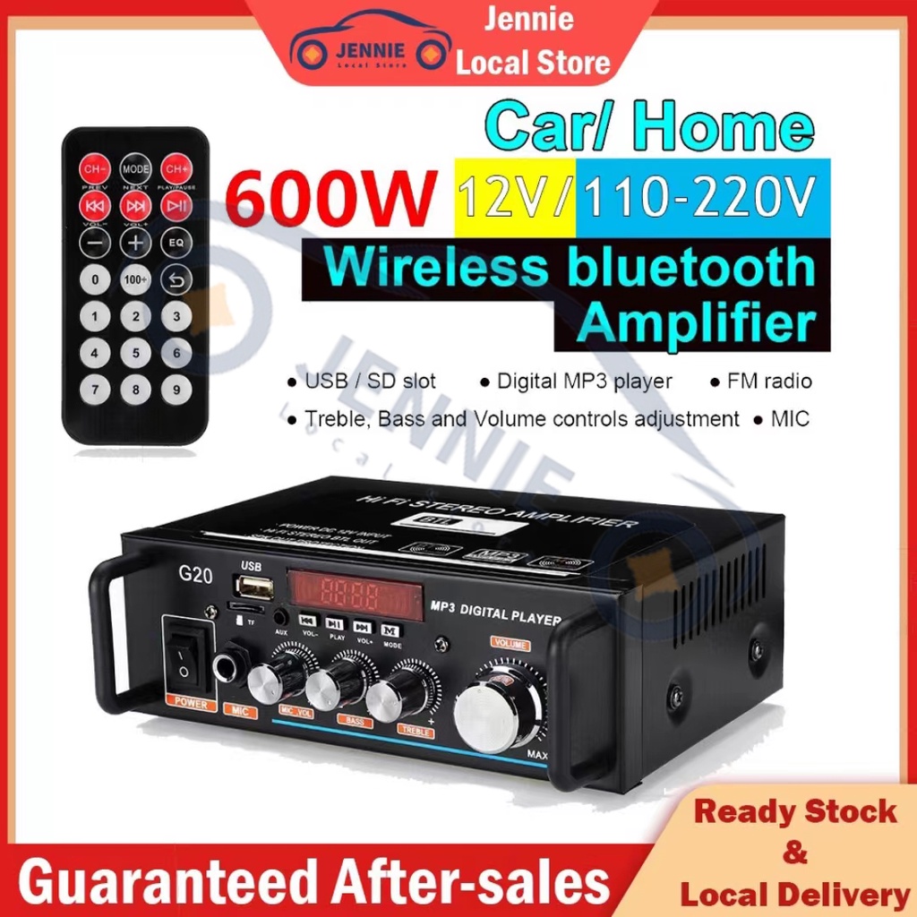 300W+300W Digital Hifi Bluetooth Stereo Audio Amplifier Fm Radio Usb ...