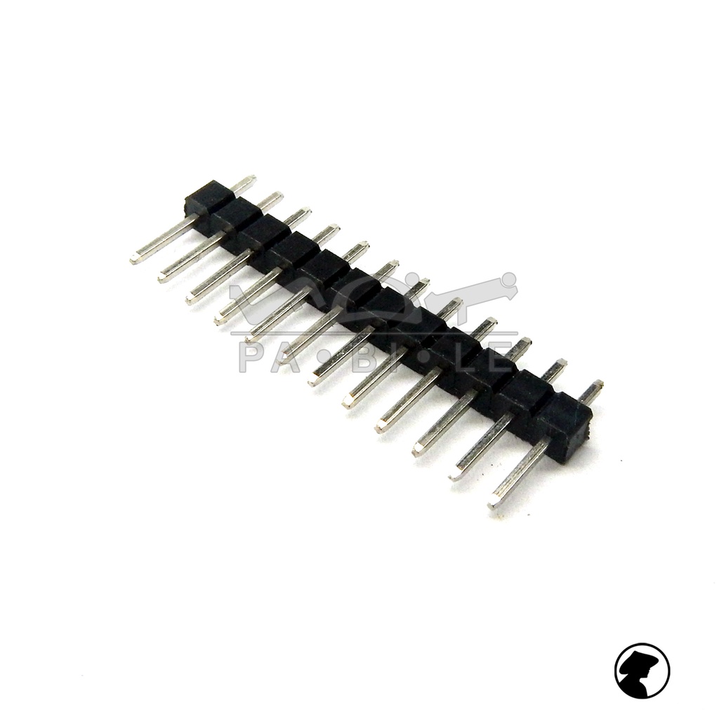 Pabile 1x12 Pin 10pcs Single Row Male 2.54mm Pitch Breakable Pin Header ...