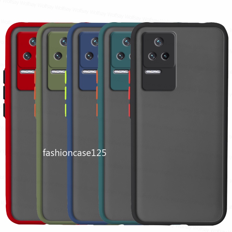 For Xiaomi Poco F4 5G Cover Capas PC+TPU Phone Bumper Armor Shockproof ...