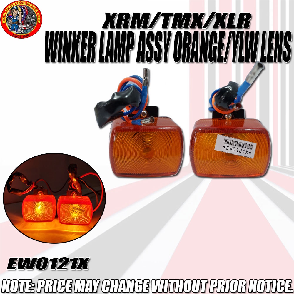 XRM/TMX/XLR WINKER LAMP ASSY ORANGE/YELLOW LENS (EW0121X) | Shopee ...