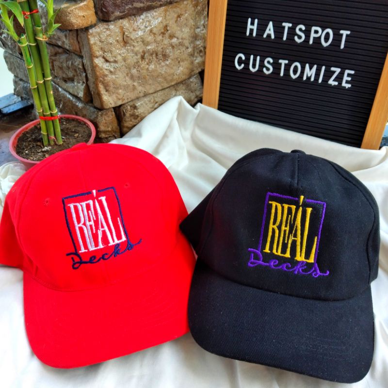Customized Baseball Caps embroidery ( give your own design) | Shopee ...