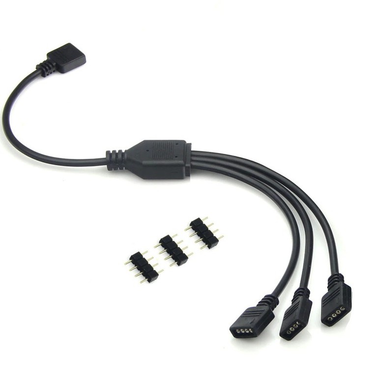 RGB Splitter Extension Cable 12v 4 Pin LED for RGB Fan / LED Strips ...