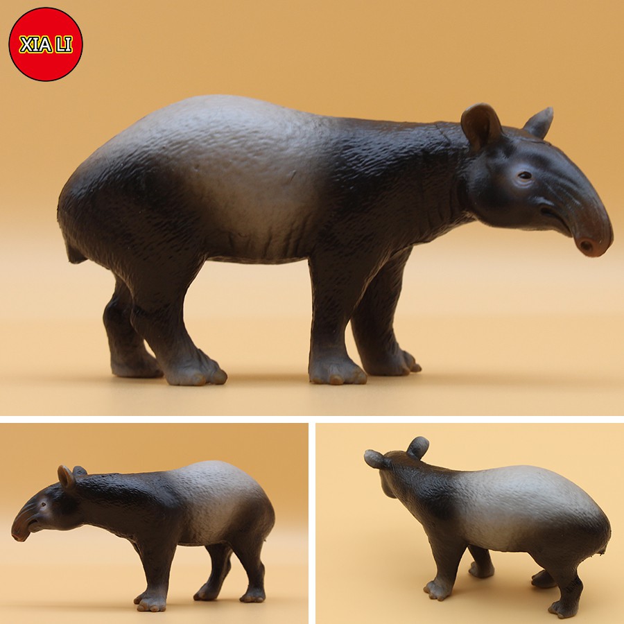 【Spot】Solid African Wild Animals Simulation Malayan Tapir Action Figure ...