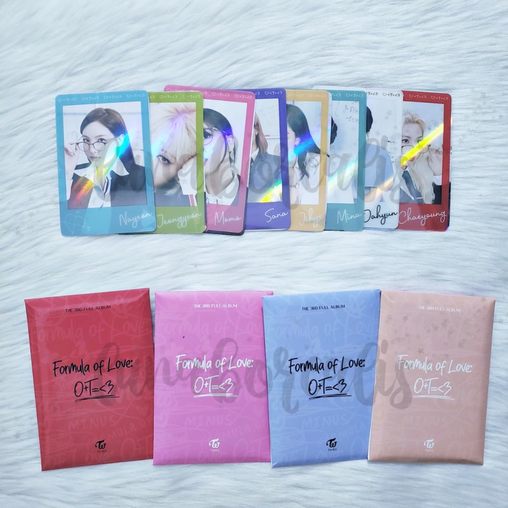 TWICE Formula Of Love POB Withdrama Photocard POB member Set Index 