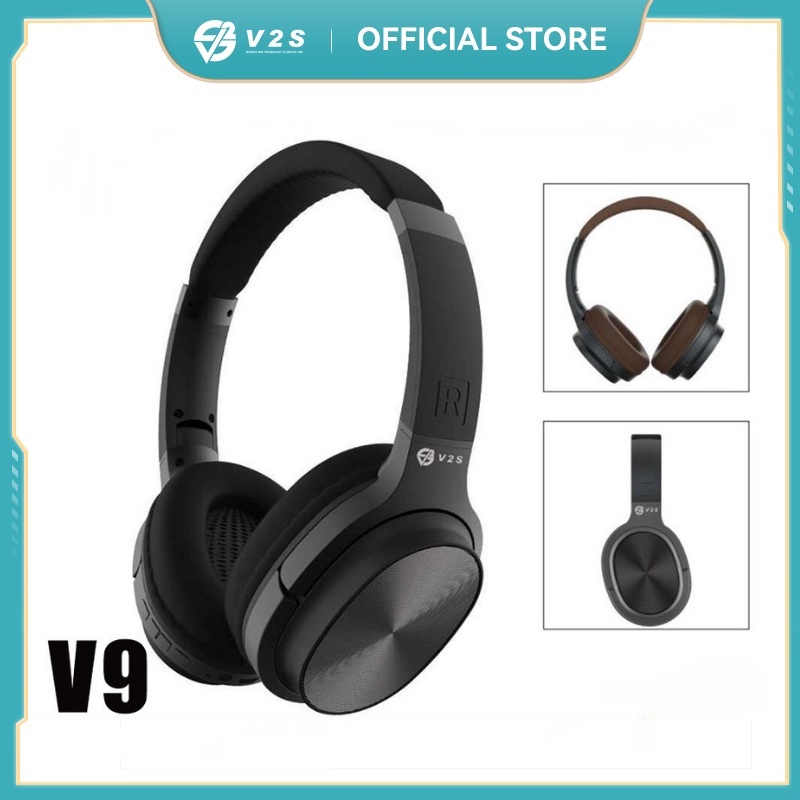 V2S V9 5.0 Wireless Bluetooth Headphone Extra Bass Stereo Headset With ...