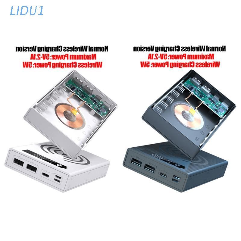 Lidu Detachable Lcd Display Diy 5x18650 Mobile Power Bank Wireless ...
