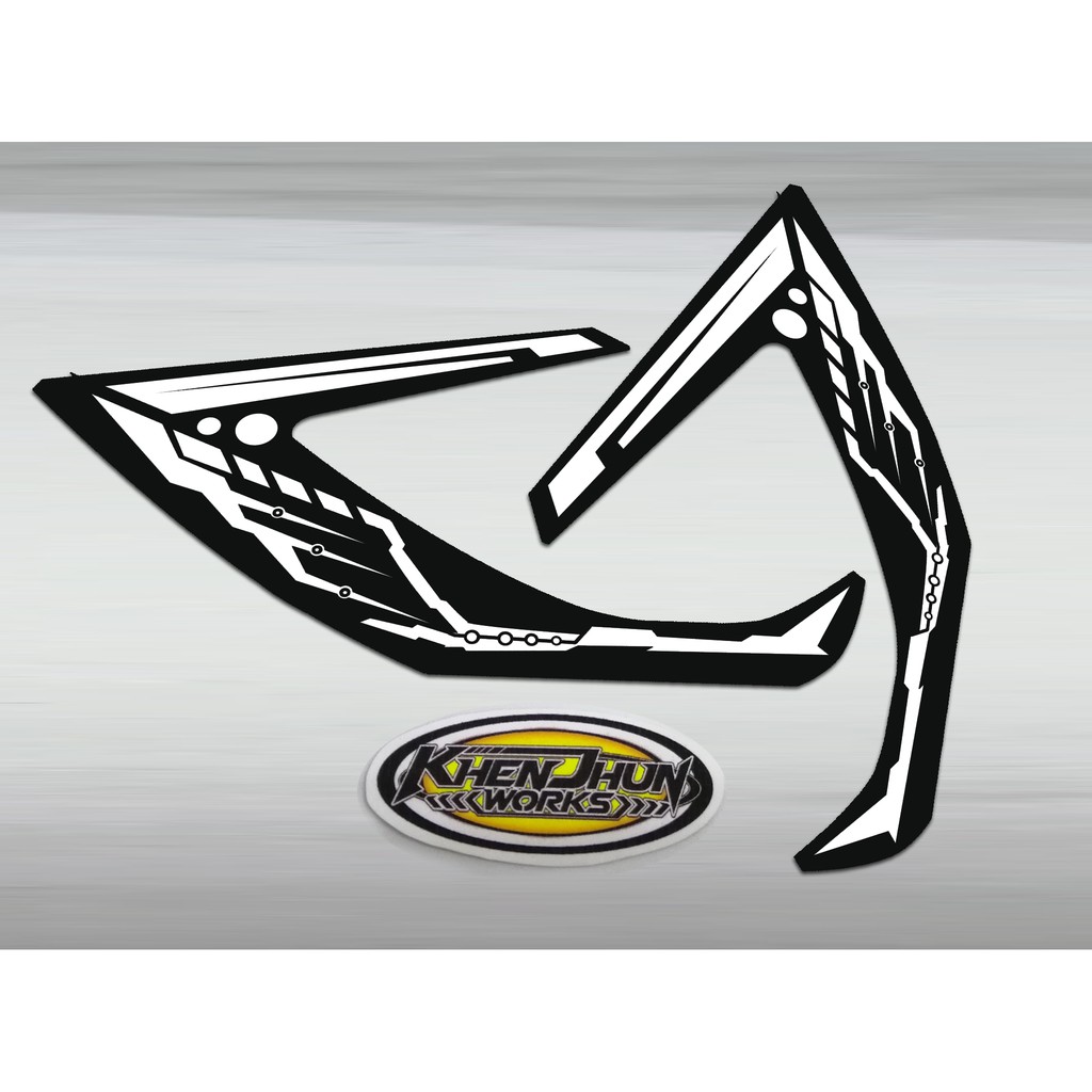 Nmax Headlight Decal White/Black | Shopee Philippines
