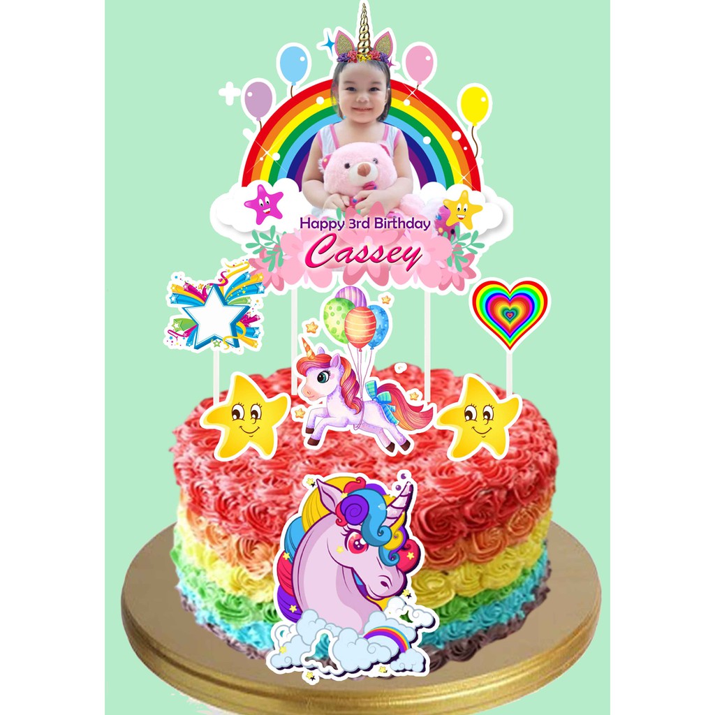 UNICORN THEME Cake topper | Shopee Philippines