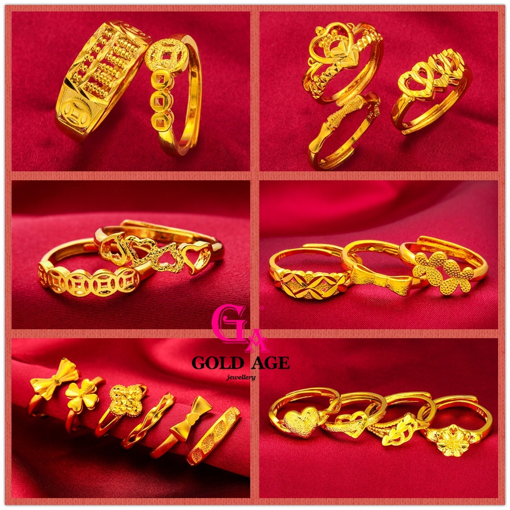 GA Jewellery Fashion Accessories 50 Designs Ring Gold Plated Korean ...