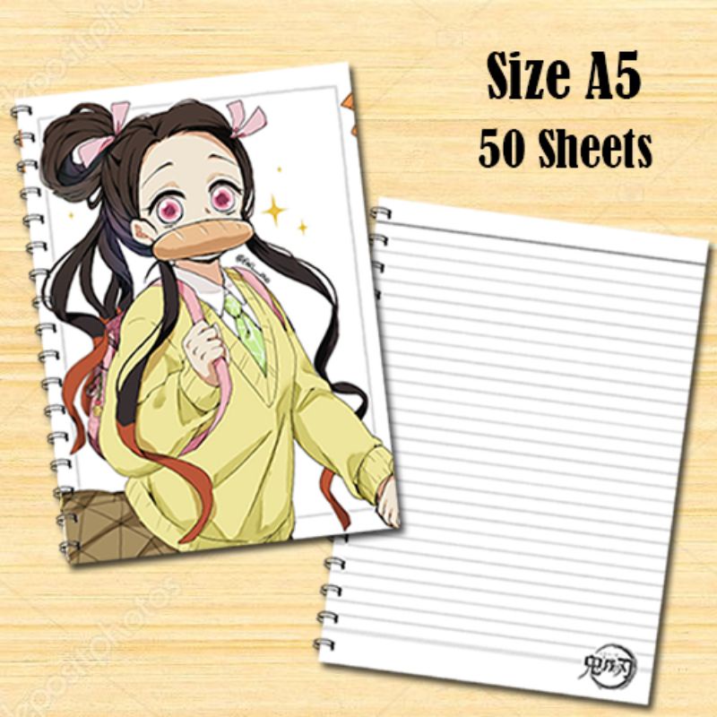 A5 Size Kimetsu No Yaiba Anime Notebook Demon Slayer Notebook ...
