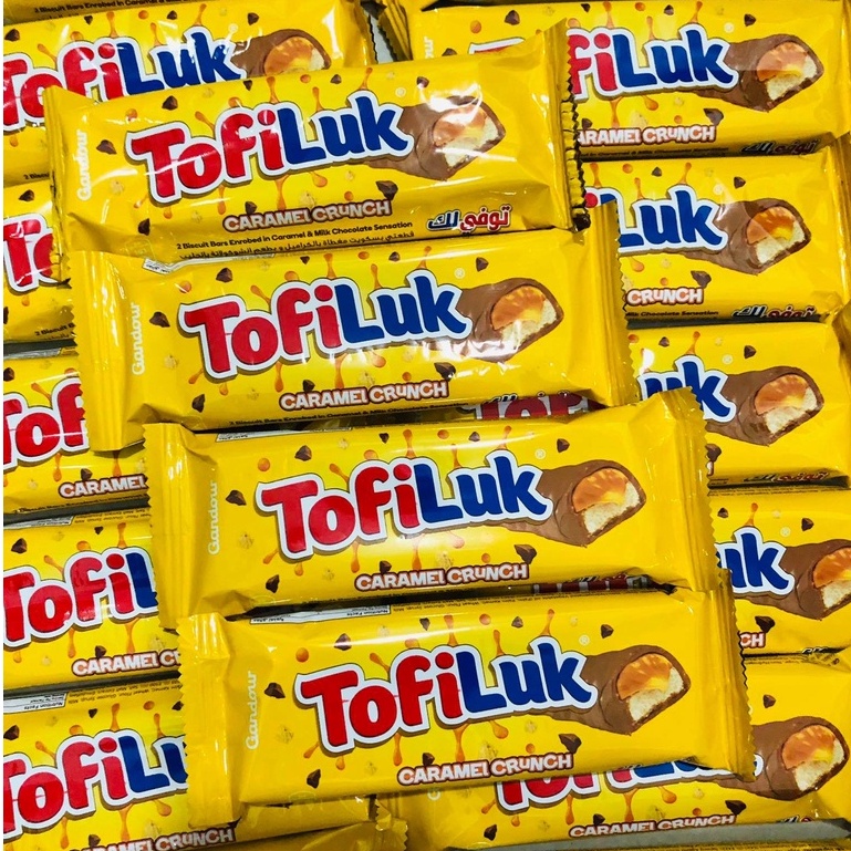 Tofiluk Caramel and Milk Chocolate Biscuit Bars 33g - Sold Per Piece ...