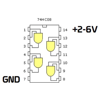 74HC08 7408 Quad 2-Input AND logic gate IC Original SN74HC08 AND IC ...