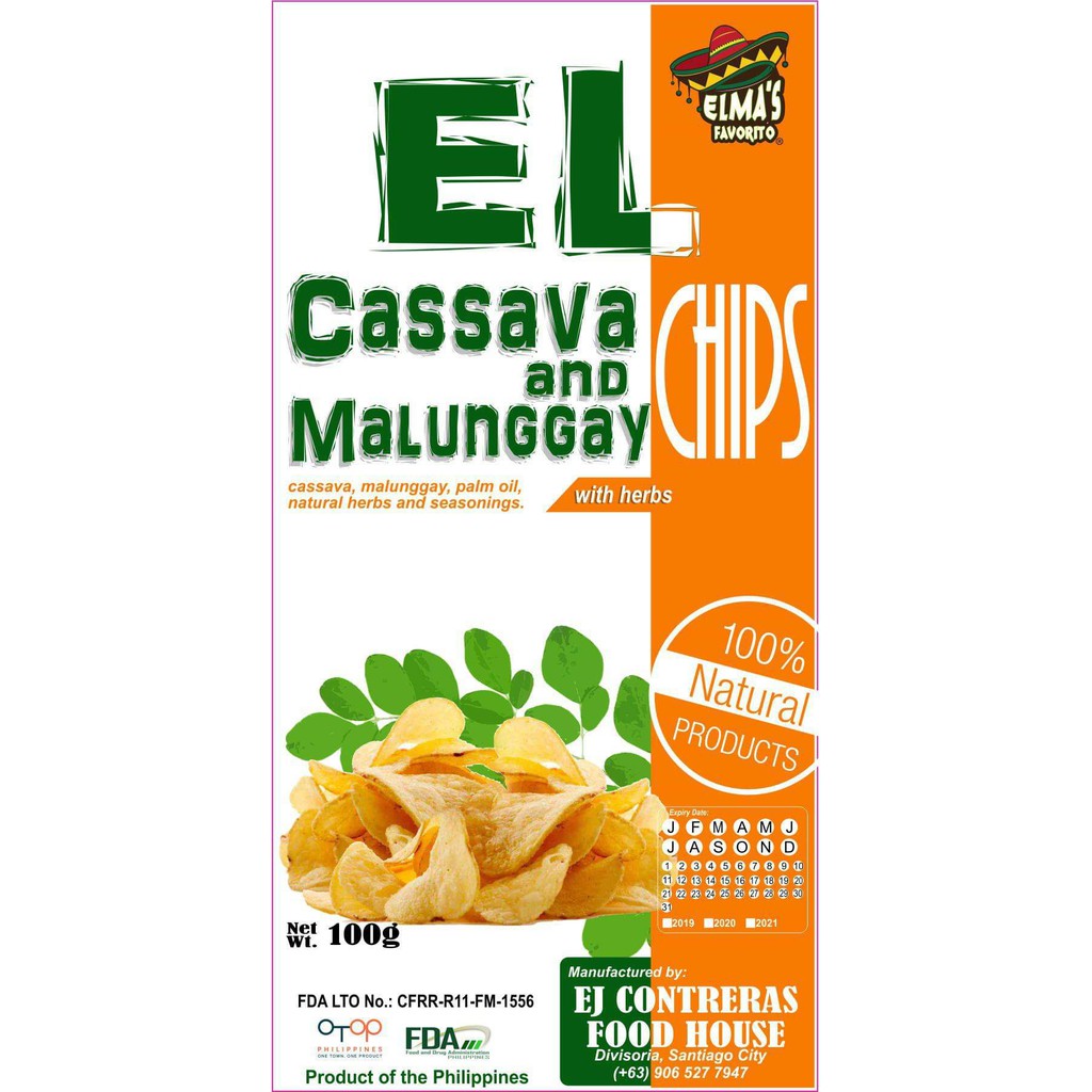 EL Cassava and Malunggay Chips (200 grams) | Shopee Philippines