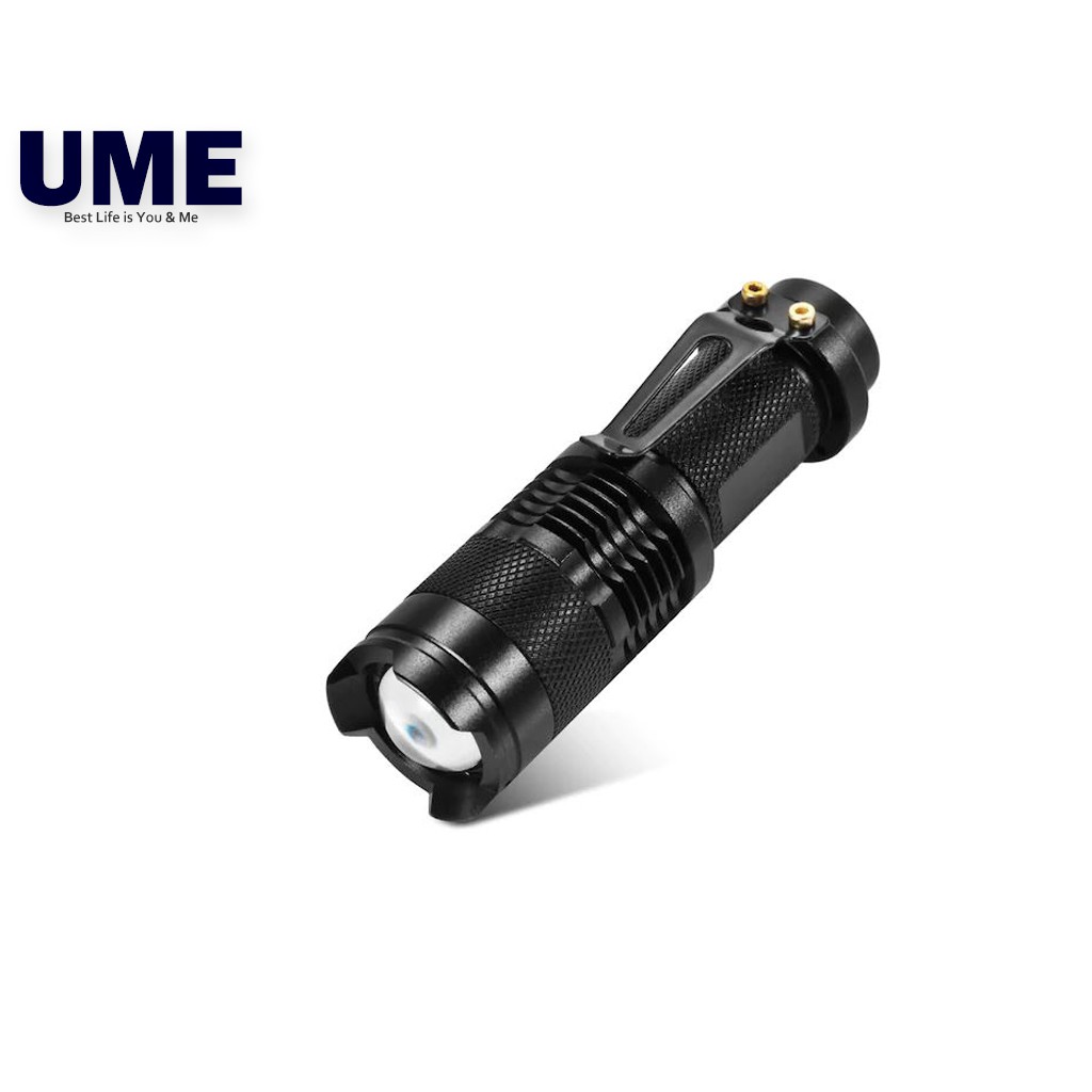 3 Modes Flashlight Pocket Size Mini LED Flash Light Adjustable Focus ...
