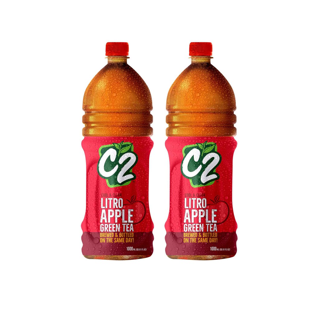 C2 Apple Green Tea 1L X 2 Bottles | Shopee Philippines