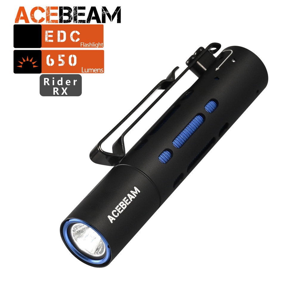 ACEBEAM Rider RX Pocket EDC Flashlight 650 Lumens AA Flashlight 90 ...