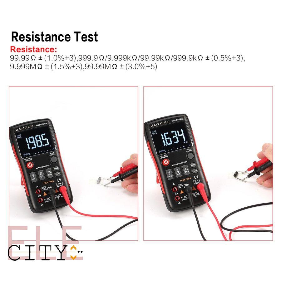 Zt-x digital multimeter auto range true rms ac/dc volt amp ohm diode ...