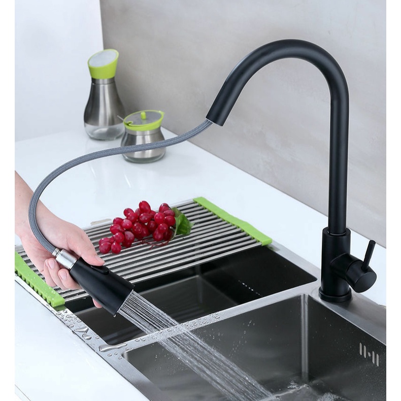 SUS304 Kitchen Faucet Pull Out with Sprayer Sink Rotating 360 Degrees ...