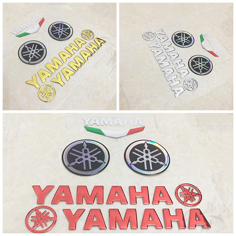 Reflective Motorcycle Decals 3D Logo Emblems For Yamaha Windshields ...