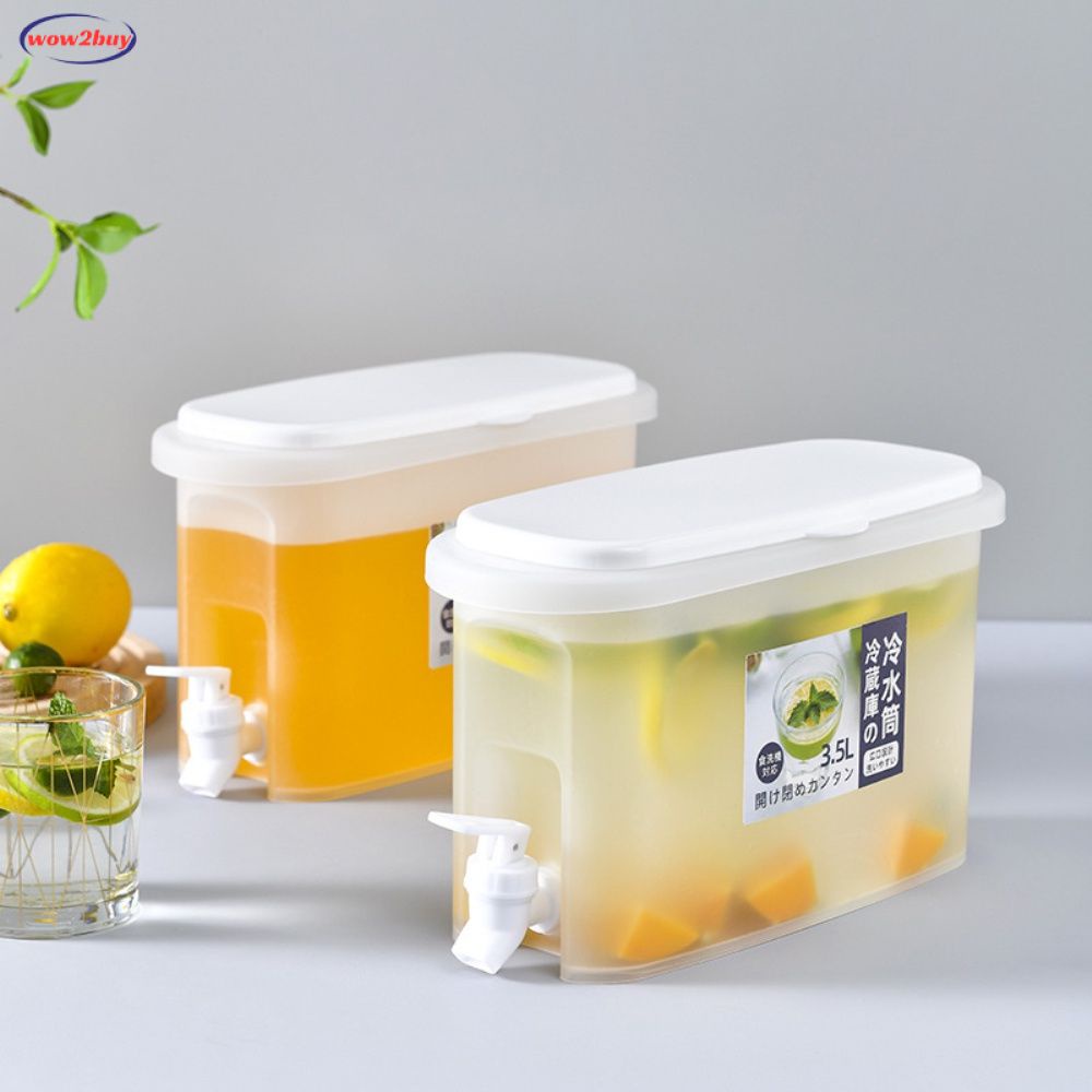 3500ml Water Pitcher Jug With Faucet Lemon Juice Kitchen Drinkware ...