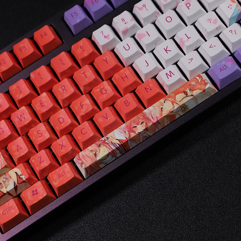 Yae Miko Keycap Cherry Profile Genshin Impact Theme Anime PBT Dye ...