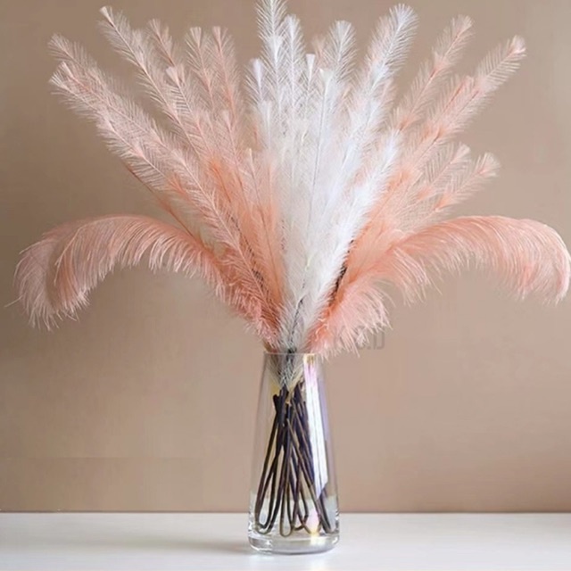 Faux Pampas Grass 9 Stems, Artificial Pampas Grass - 30 inch Total ...