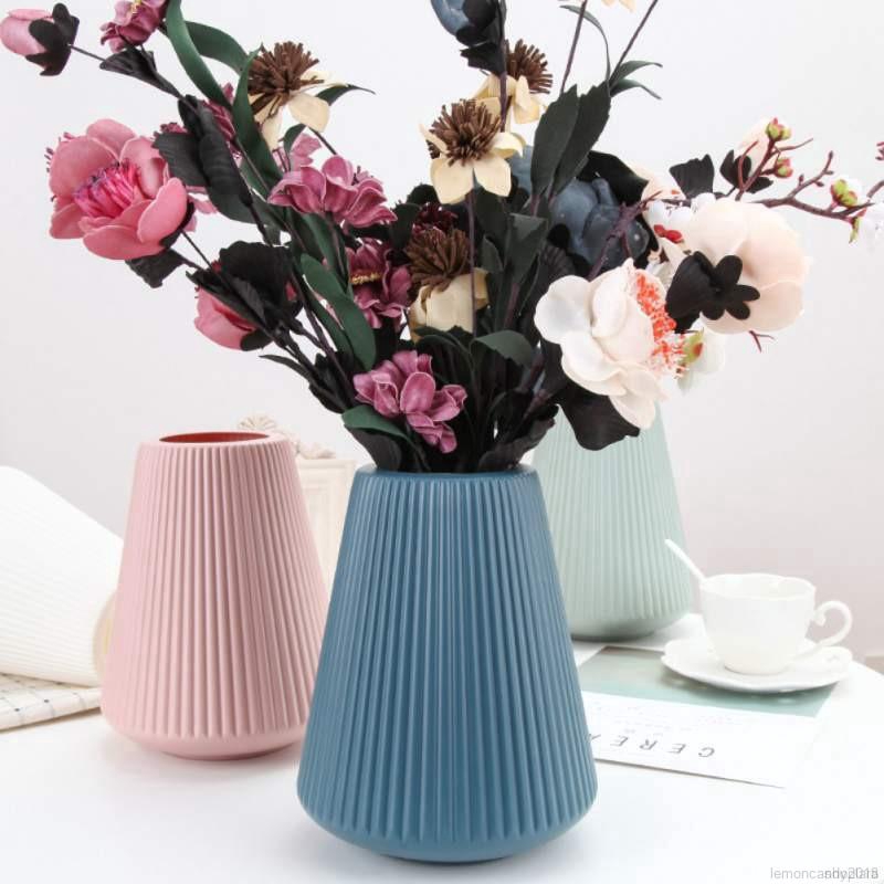 Nordic Macaron Small Vase Imitated Glaze Ceramic Vase Plastic Vase ...