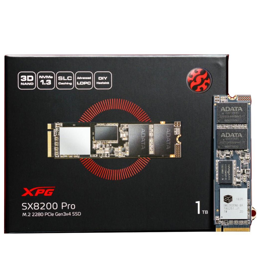 Adata XPG SX8200 Pro 1TB M.2 2280 NVMe Internal SSD, 3D NAND, R:3500MB ...