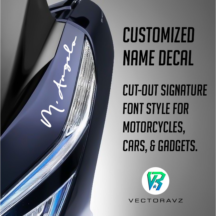 Customized name signature cut-out sticker | Shopee Philippines