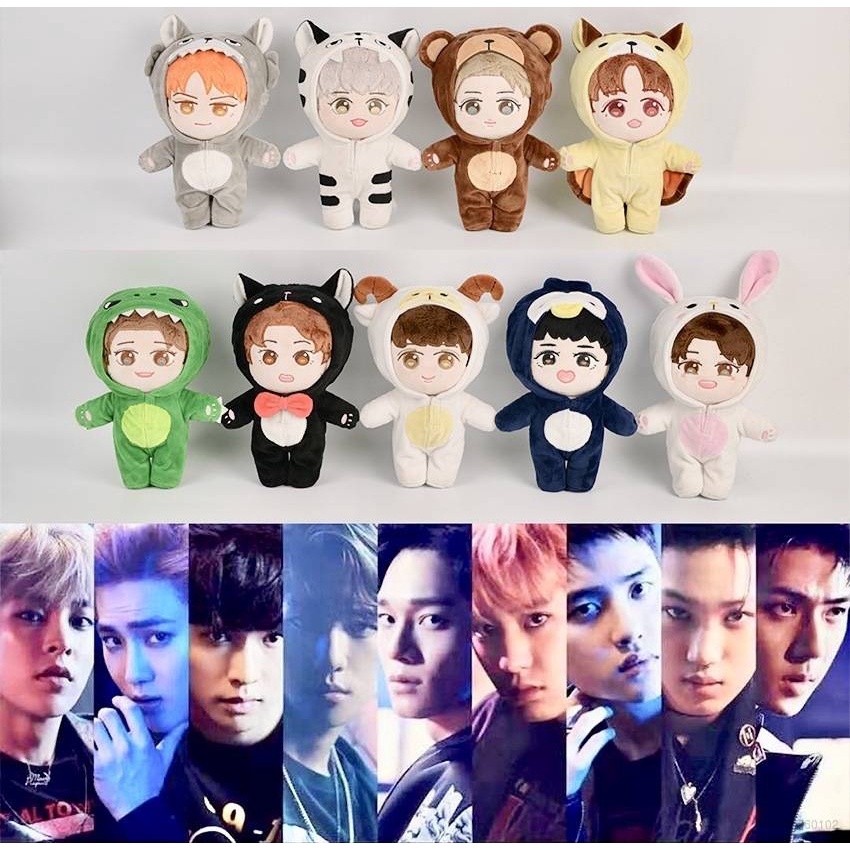 EXO Doll EXO Plush Toys Stuffed clothes can be taken off XIUMIN SUHO ...