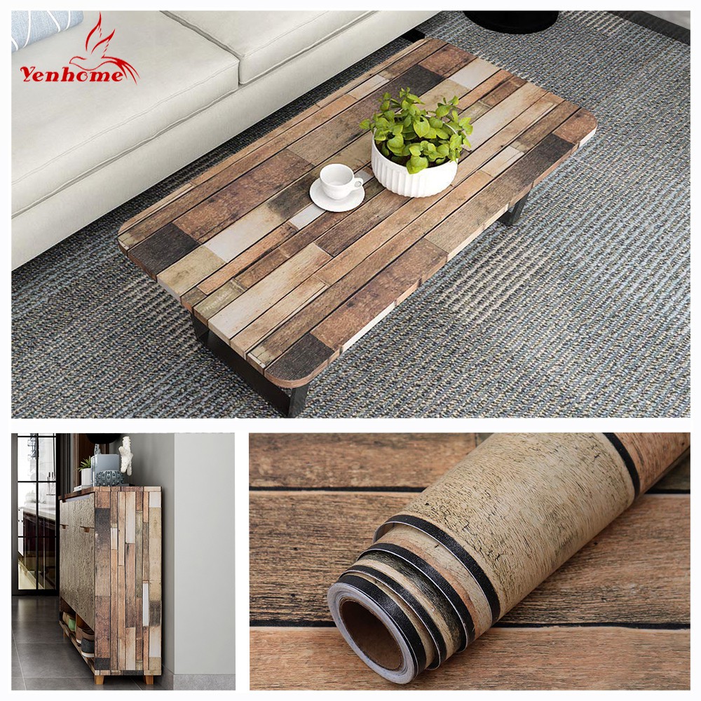 Wood Texture Wallpaper Wall Sticker Corak Papan Self Adhesive ...