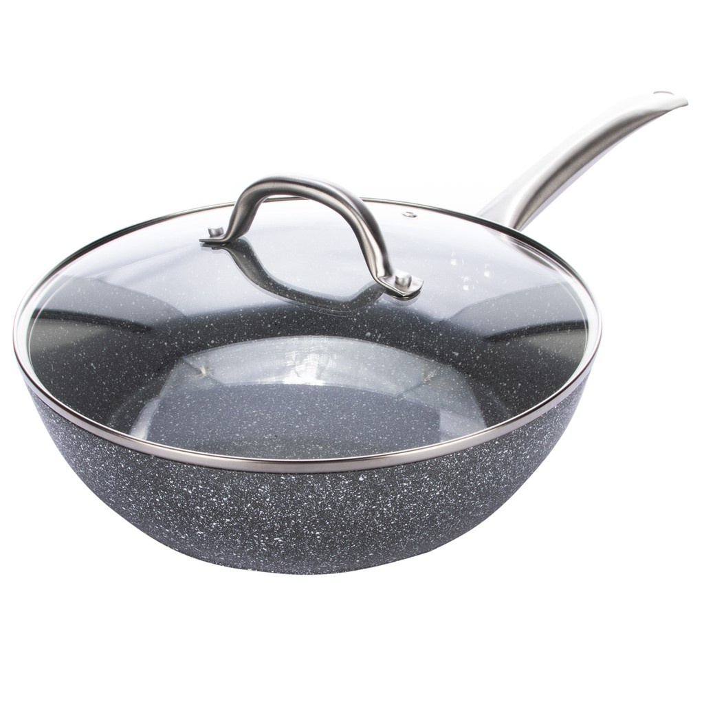 Landmark Masflex 28cm Forged Deep Fry Pan With Gl Lid Stone Series & S ...