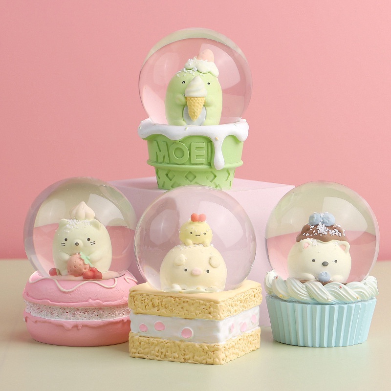 Sumikko Gurashi Crystal Ball Ornament with Light Cute Desktop Ornament ...