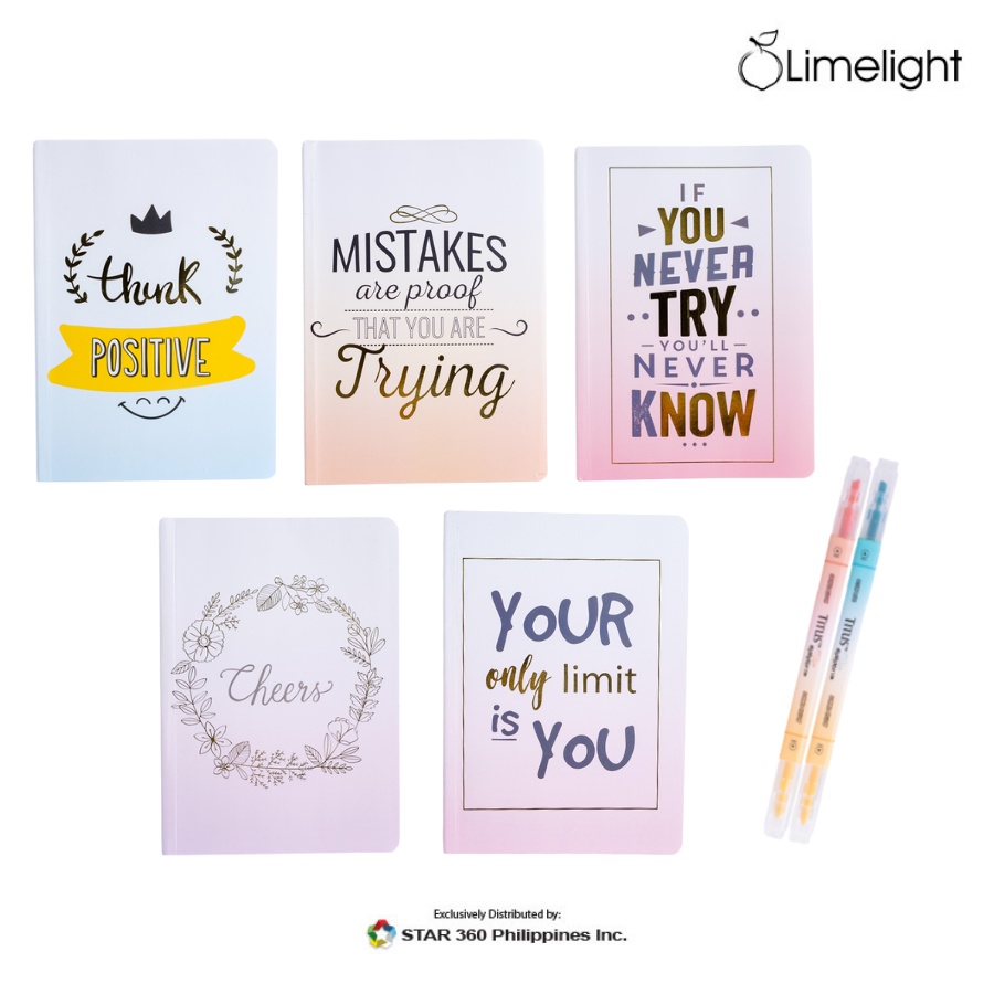 Limelight A5 Traditional Notebooks 2's w/ Titus Mild Highlighter ...