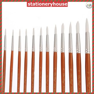ready stock Professional 12pcs Round Pointed Tips Paint Brushes Set ...