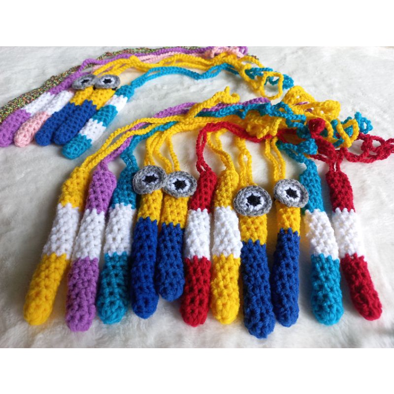 Crochet cute Ballpen or Pen Holder costumized | Shopee Philippines