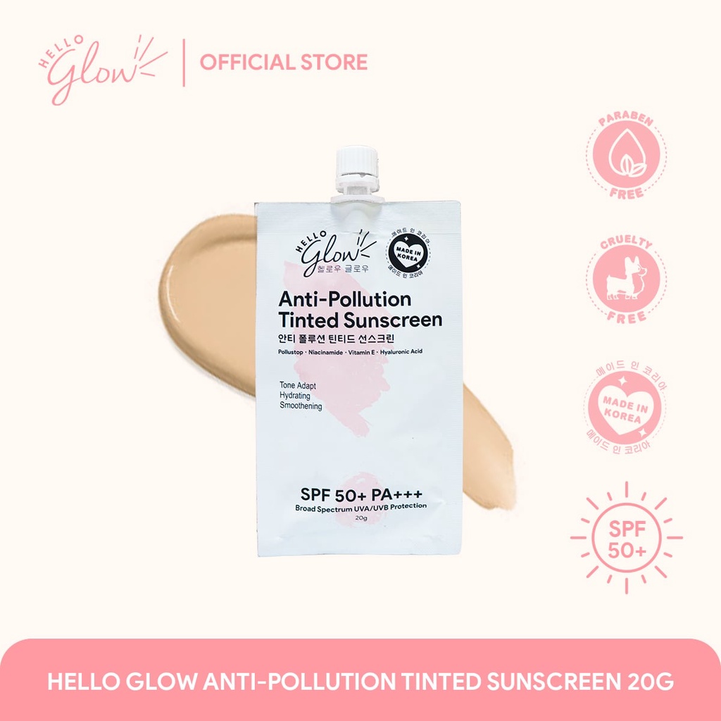 Hello Glow Anti-Pollution Tinted Sunscreen 20G | Shopee Philippines