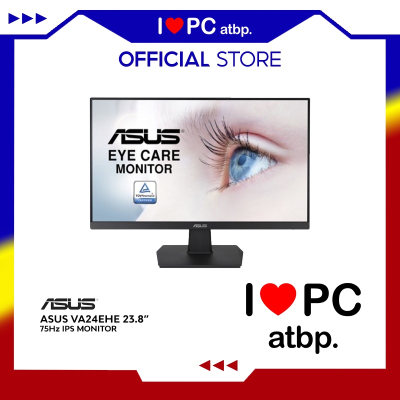 ASUS VA24EHE 23.8” IPS Monitor (75Hz, IPS, HDMI/VGA/DVI, VESA, Eye Care ...