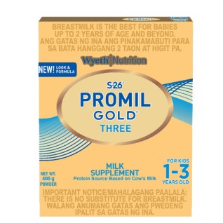 S-26 PROMIL GOLD THREE Milk Supplement 1-3 Years Old (400g) | Shopee ...