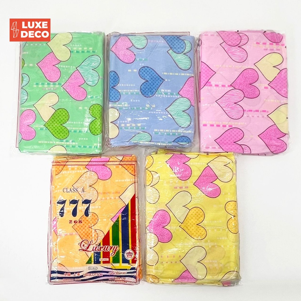Luxe Deco Double 777 Cotton Blanket / Kumot / Habol Mid Heart Design ...
