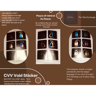 CVV Anti Theft Hologram Sticker Cover For Credit Or Debit Cards ...