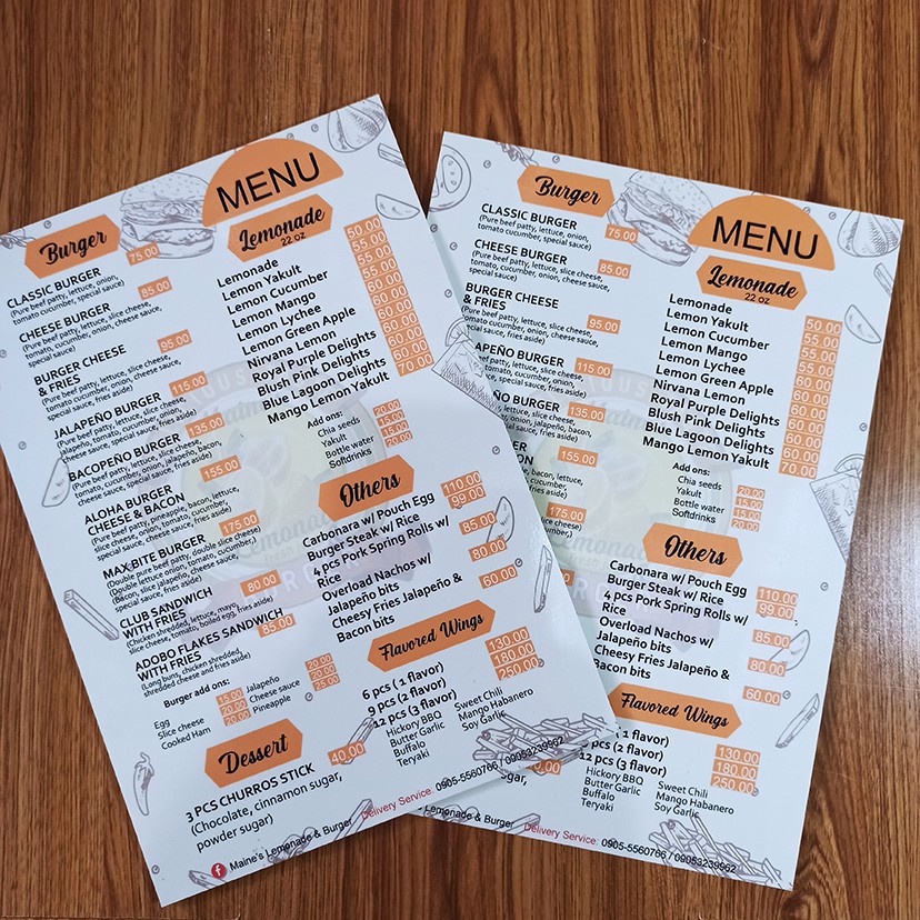 MENU BOARD (Counter Top or Table Top) | Shopee Philippines