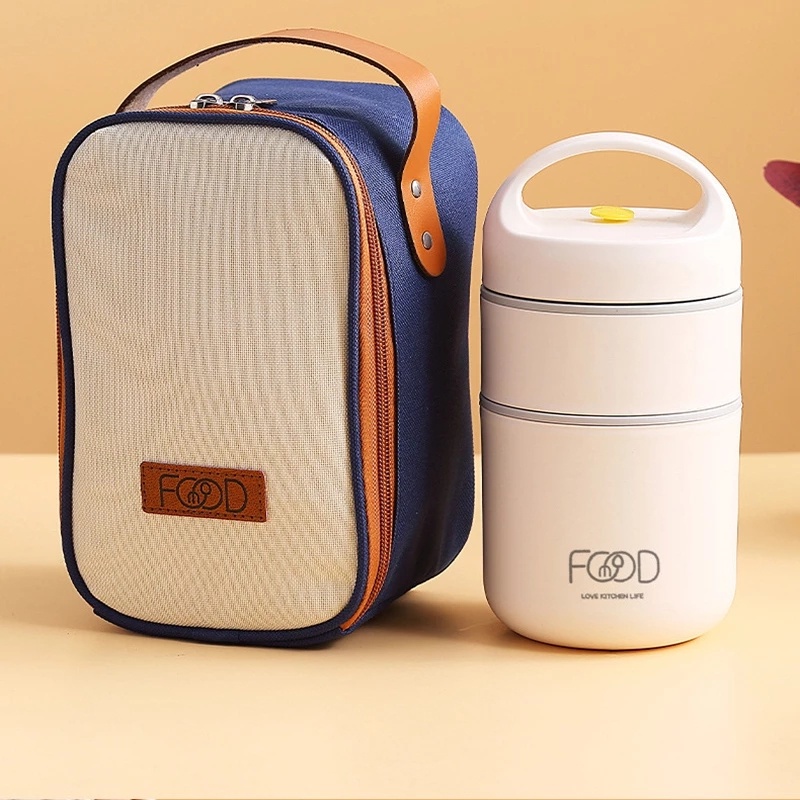 2 Layer Soup Bentgo Lunch Box Stainless with Bag Thermal 304 Stainless ...