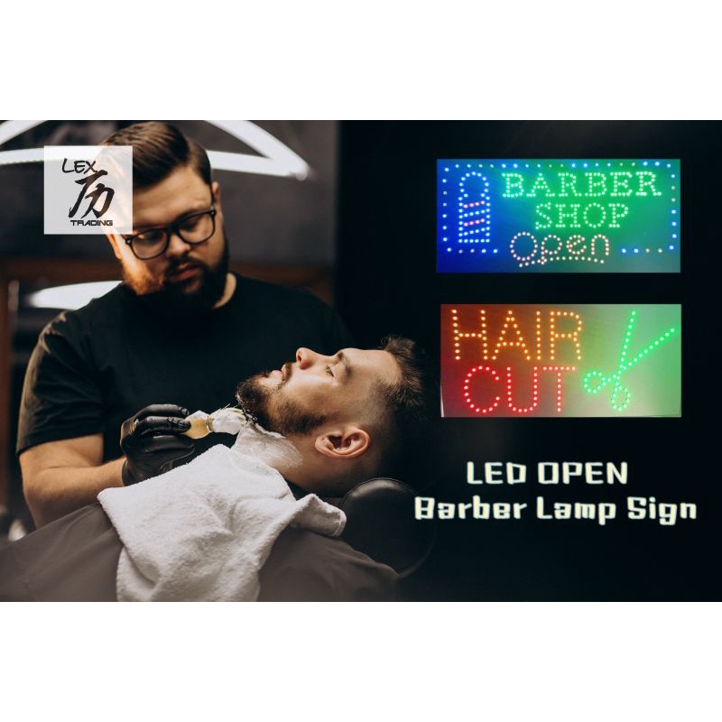 LED Open Barber Lamp Sign - UniTop