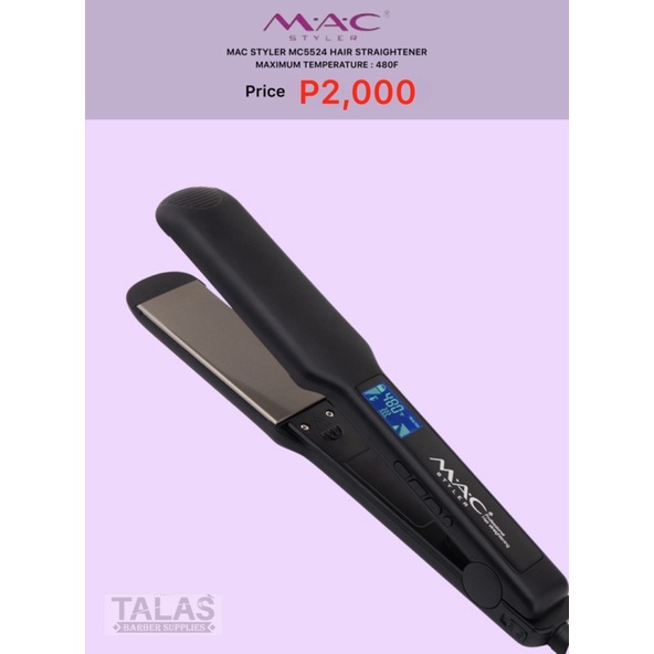 mac styler hair straightener MC 5524 professional salon | Shopee ...
